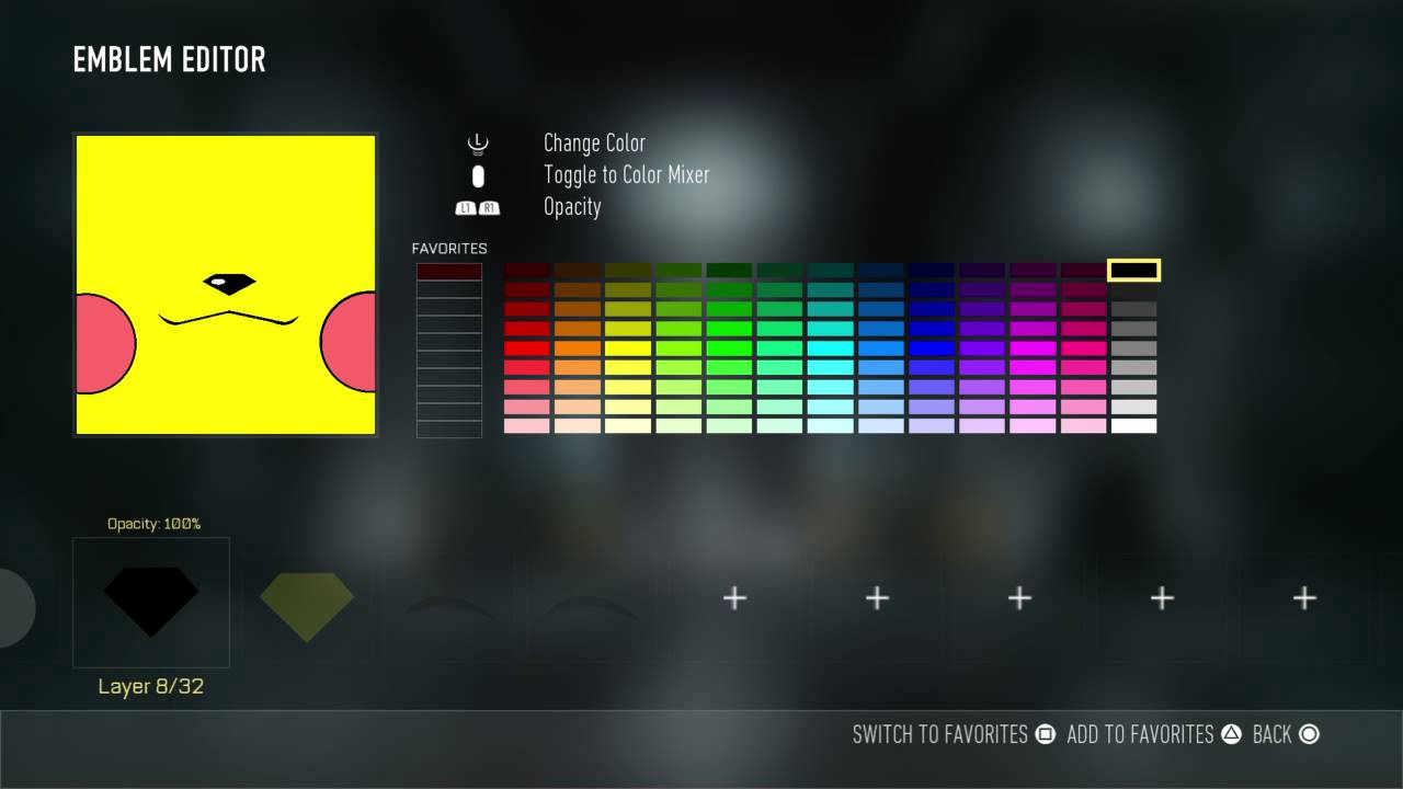 Call of duty advanced warfare emblem maker - pikachu - YouTube