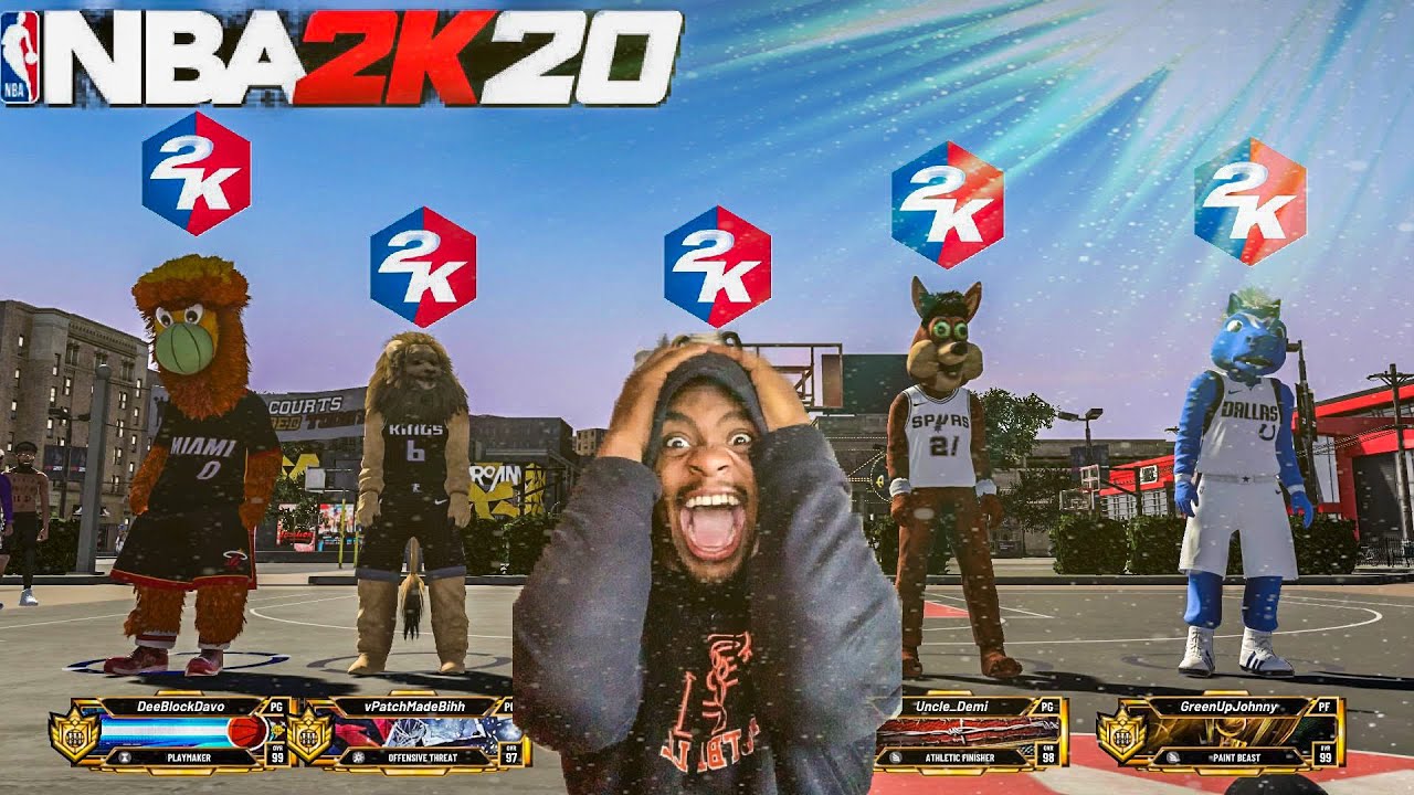 The first MASCOT PRO-AM TEAM ever in NBA 2K20! 5 MASCOT DEMIGODS take ...
