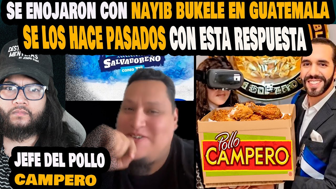 GUATEMALTECOS SE ENOJARON CON NAYIB BUKELE POR EL POLLO CAMPERO Y LES ...