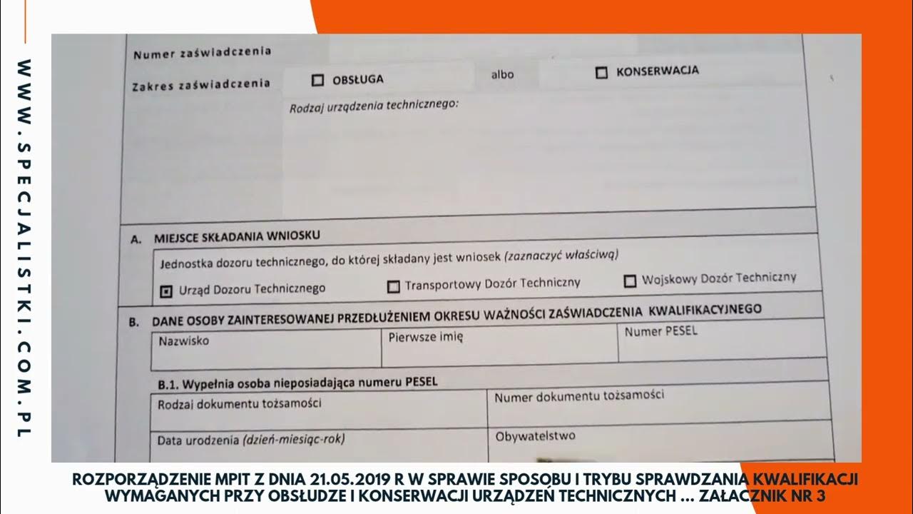 Wniosek o przedłużenie uprawnień UDT, zaświadczeń kwalifikacyjnych jak wypełnić i nie stracić ...