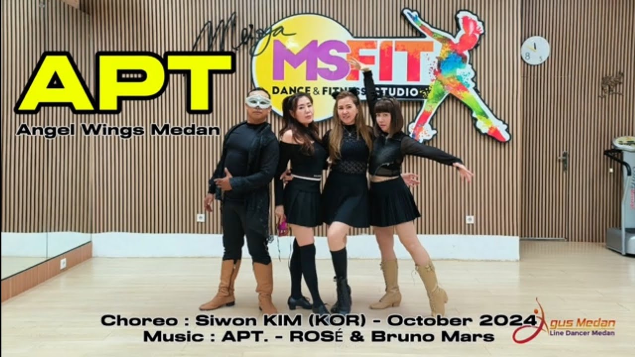 APT Line Dance - Demo by Angel Wings Medan - YouTube