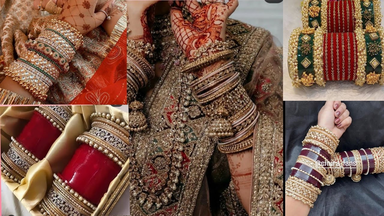 bridal chura design | beautiful chudi design set | party wear bangles ...