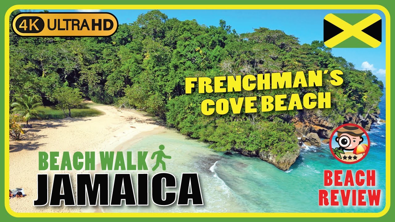 Frenchman's Cove Beach Jamaica 🇯🇲 (Tranquil Hidden Beach!) 4K Walking ...