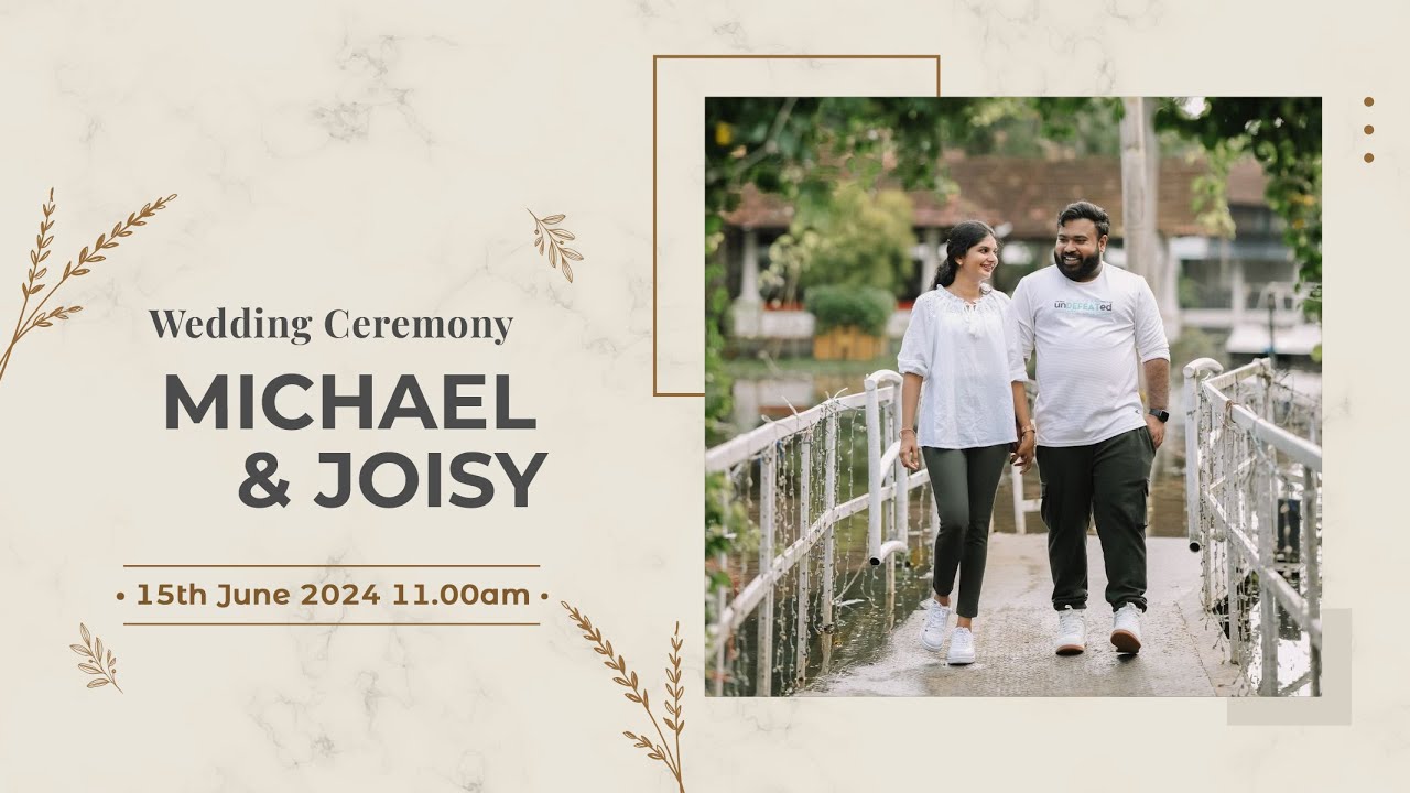 Michael & Joisy | Wedding Ceremony | 15th June 2024 | LIVE - YouTube