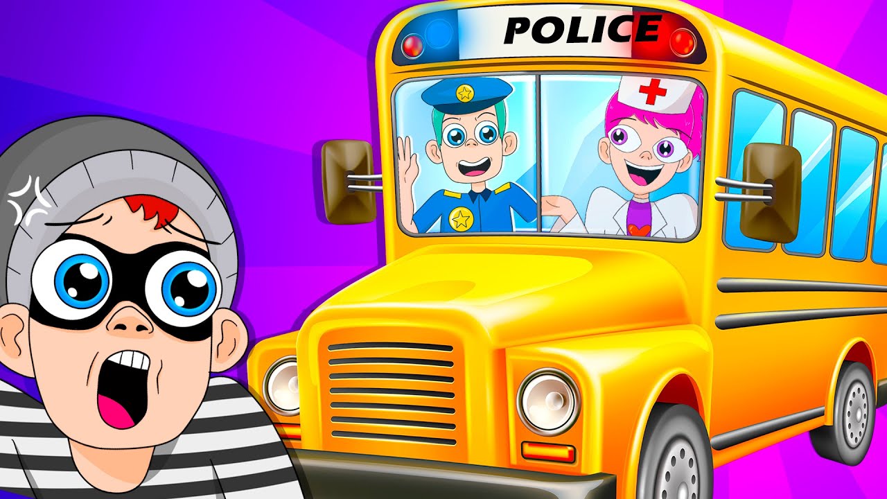 Wheels On The Police Bus Song | Kids Songs - YouTube