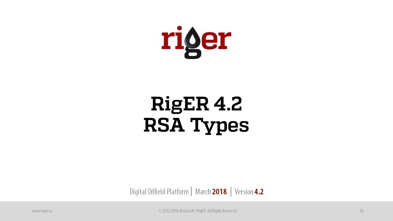 Rental Service Agreemet Types. Oilfield Software. RigER Digital ...