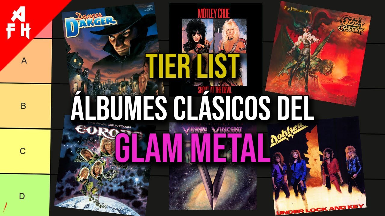 TIER LIST de ÁLBUMES CLÁSICOS DEL GLAM METAL - YouTube
