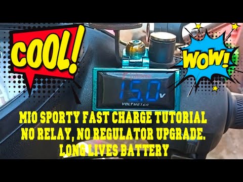 mio sporty fast charge tutorial no relay, no regulator upgrade, long ...