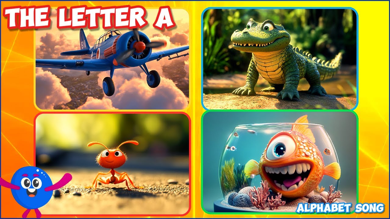 The Letter A Song for Kids 🐵⭐ Fun Alphabet |#letterA #ABCSong # ...