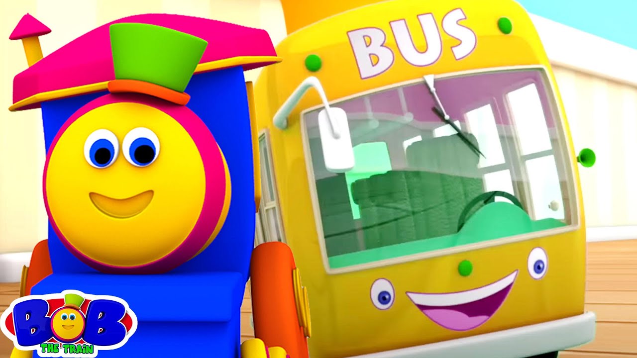 Wheels On The Bus with Bob and More Vehicles Cartoon for Children - YouTube