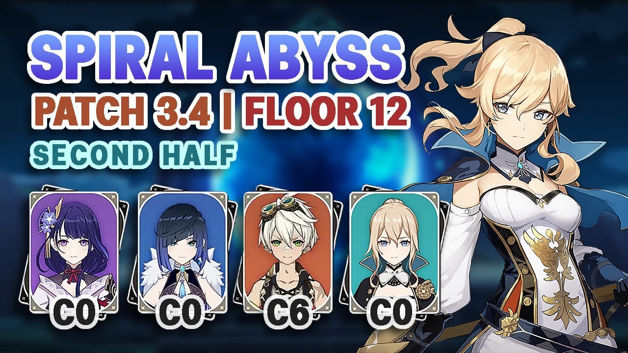 Jean Sunfire with Raiden Shogun | Genshin Impact 3.4 Spiral Abyss Floor ...