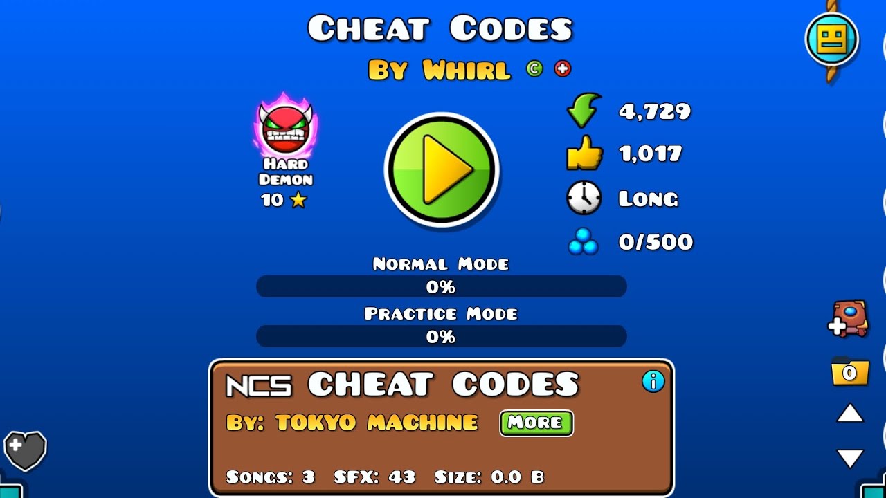 "Cheat Codes" by Whirl (6th Event level) - YouTube