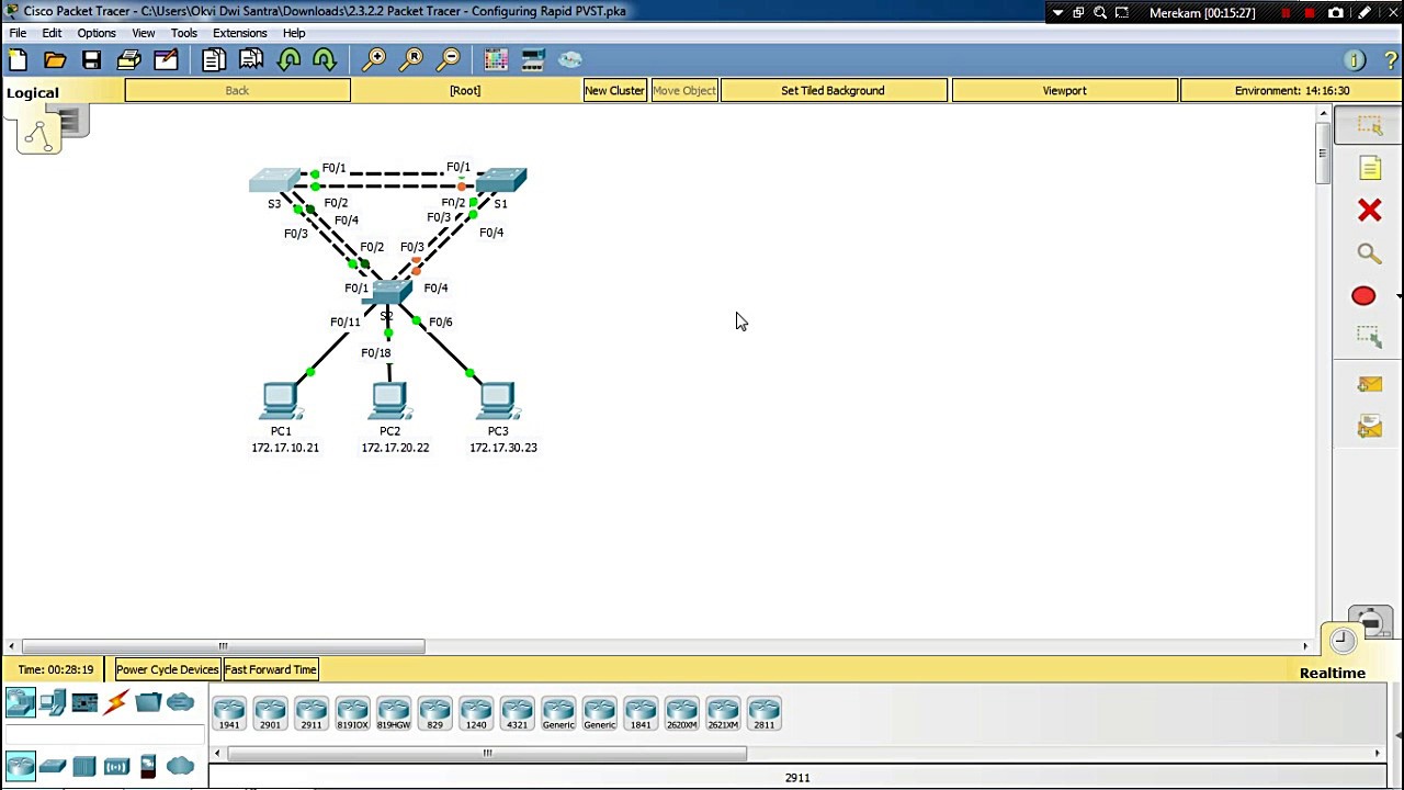 Tutorial Konfigurasi RAPID-PVST Menggunakan Cisco Packet Tracer | UBSI ...