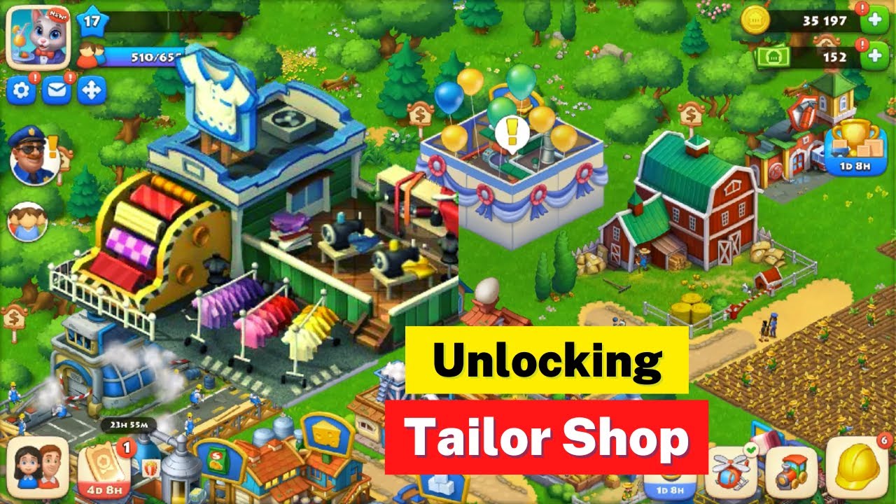Township Gameplay | Township Level 12 Unlocking Tailor Shop | Township ...