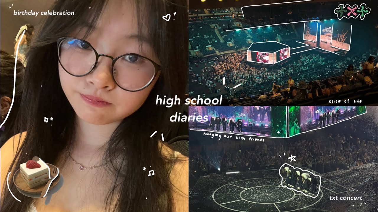 high school diaries 🍰: txt concert vlog, birthday celebration, slice of ...