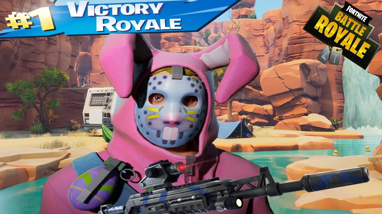 TOP 1 EN LAPIN ROSE SUR FORTNITE [ BATTLE ROYALE ] 💣 - YouTube
