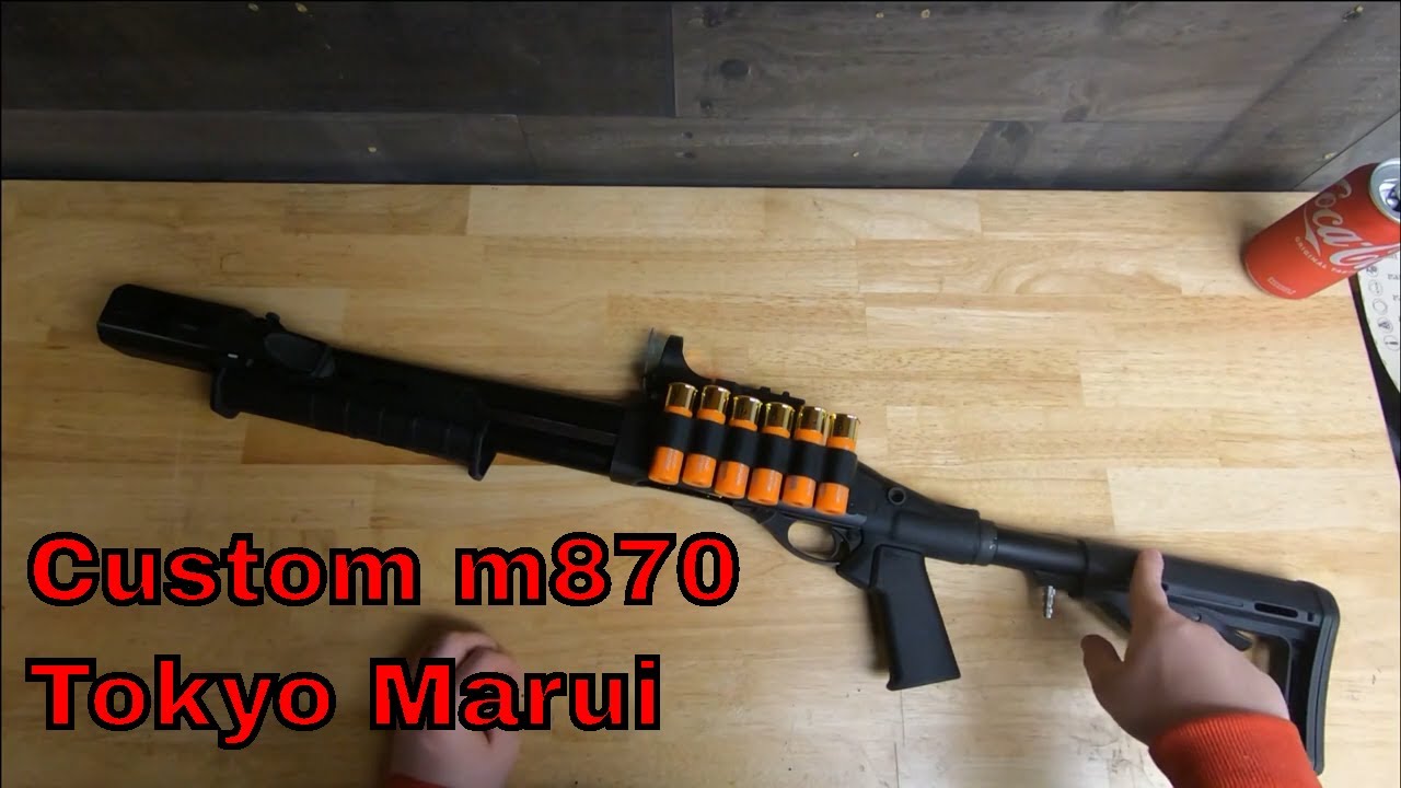 M005🔫 My custom Tokyo Marui m870 HPA tapped | Airsoft toy collection ...