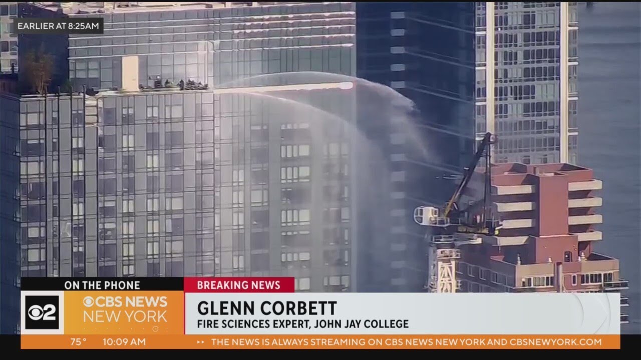Expert analysis: Crane fire challenges at NYC construction site - YouTube