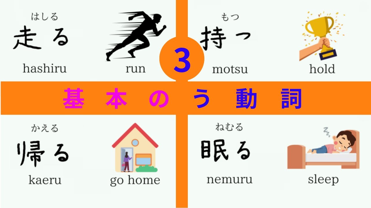 Learn Japanese! "Basic ＆ important" うverbs3/8.（Free PDF） - YouTube