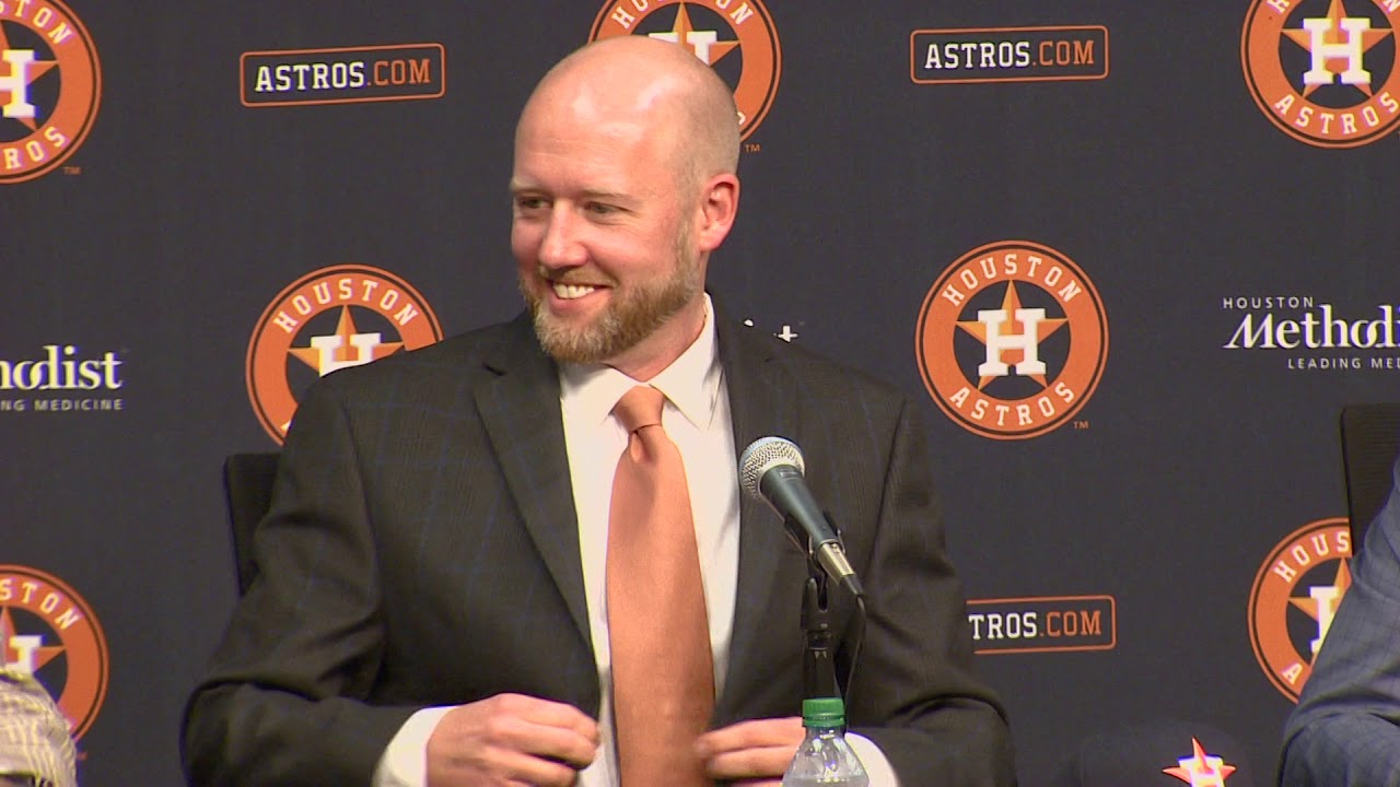 Astros introduce James Click, formerly of the Rays, as new general ...
