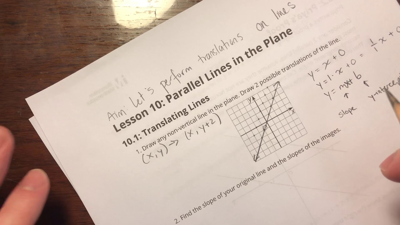 10.1 - Translating Lines - YouTube