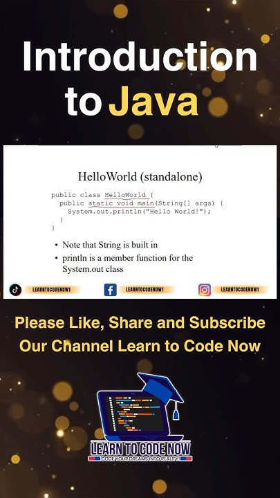 Intro To Java Programming For Beginners Learn The Basics Fast Shorts