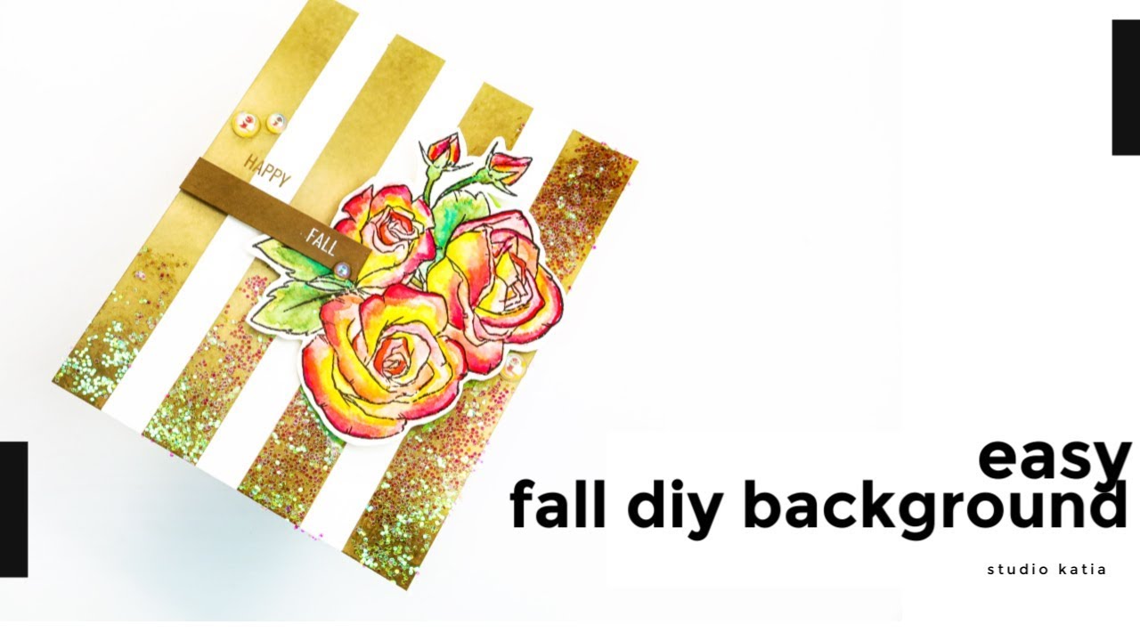 Make your own glitter paste! Ink Blending + Glitter | Fall Floral Card ...