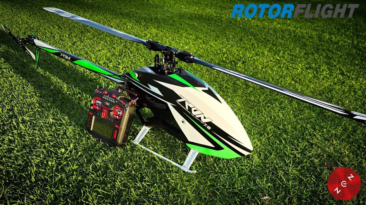 Having fun with Rotorflight 2 on my Tron 7.0 - YouTube