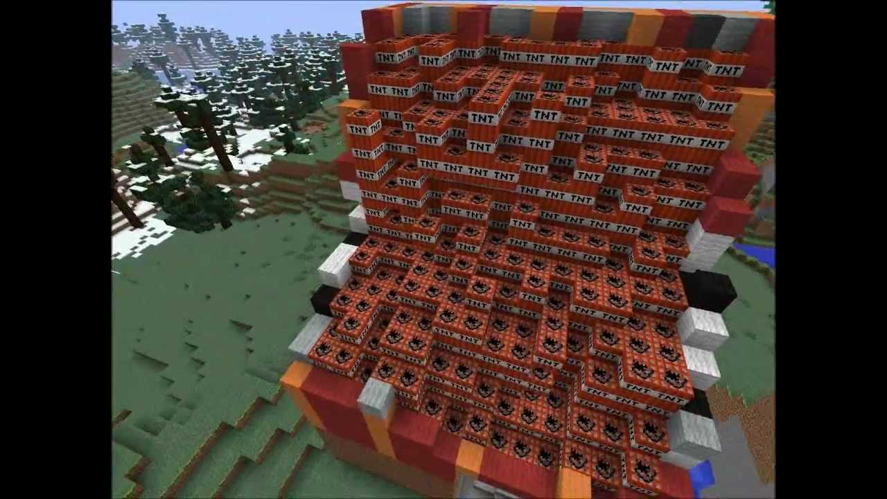 Minecraft-MEGA TNT-VÝBUCH VELKÉHO TNT - YouTube