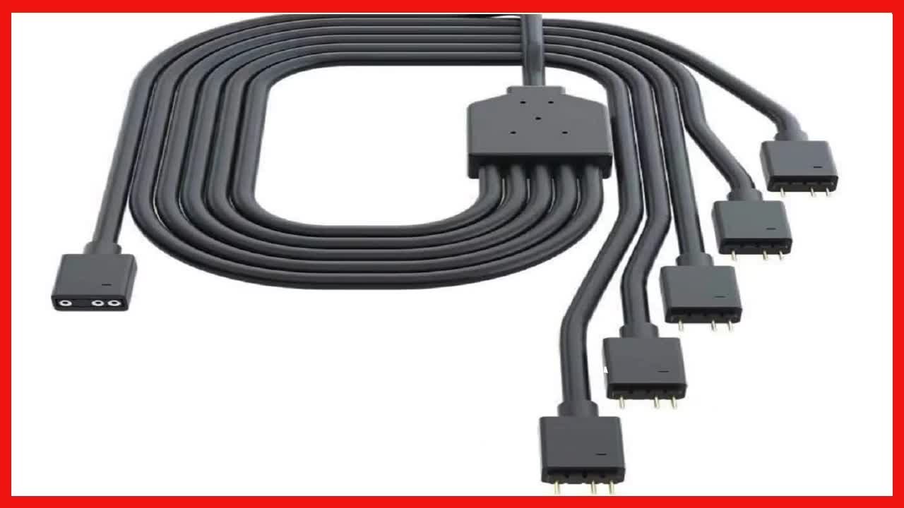 Cooler Master 1-to-5 ARGB Splitter Cable / 5V - Support 3-pin ...