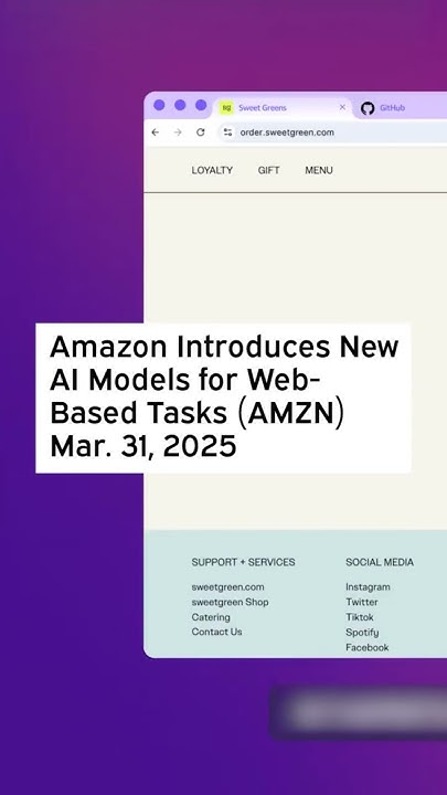 Amazon Introduces New AI Models for Web-Based Tasks #AMZN #AMZNStock #AMZNNews #AMZNStockNews ...