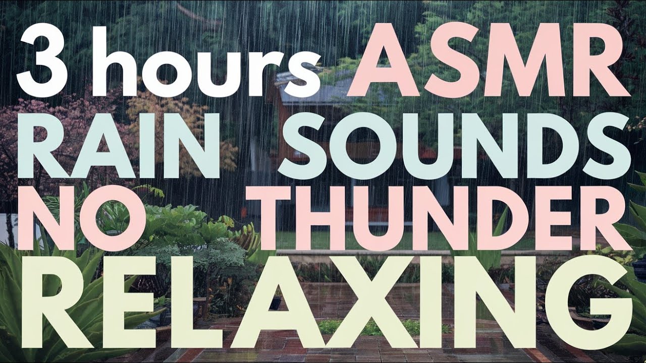 Heavy Rain On Garden To Sleep Immediately-Let The Sound Of Rain Wash ...