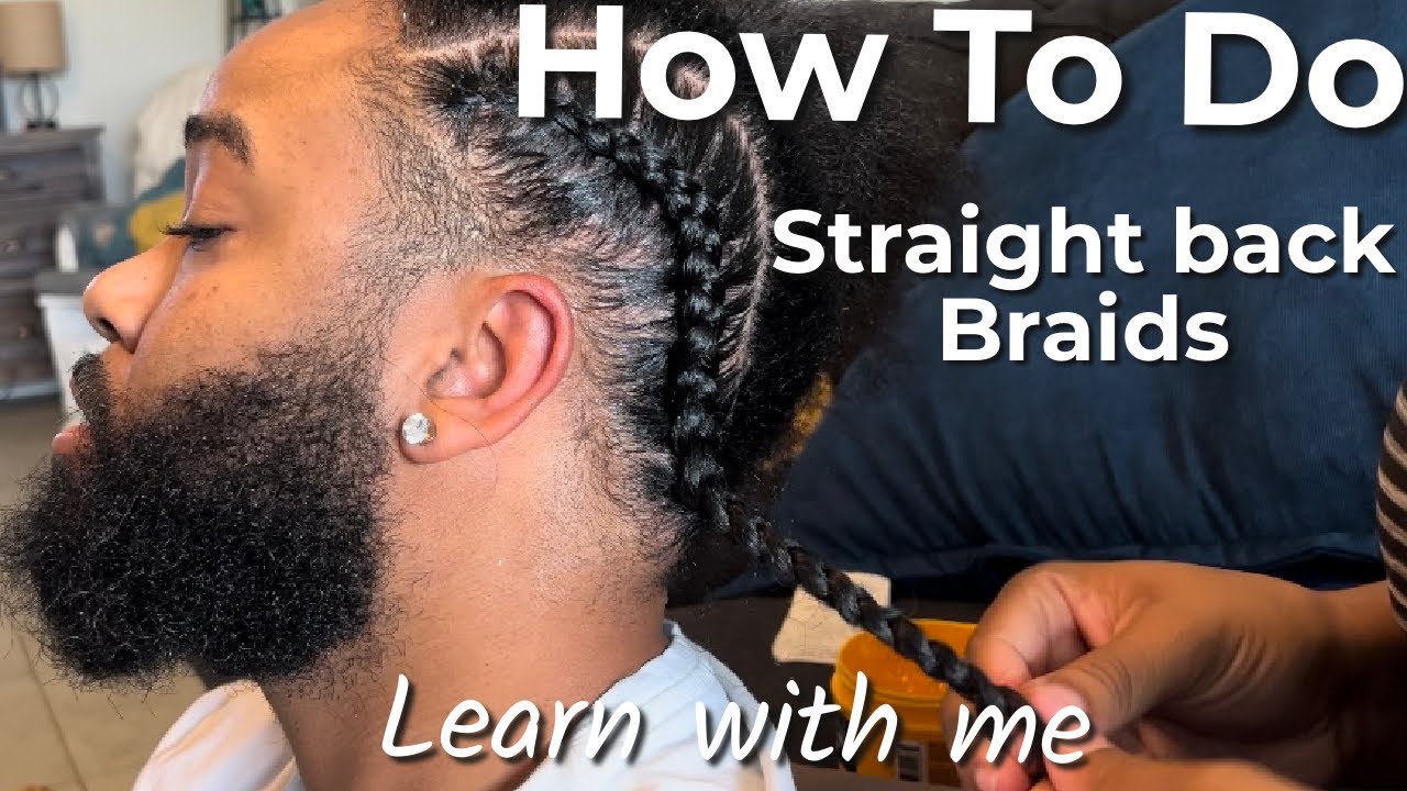 How to do straight back braids #braids - YouTube