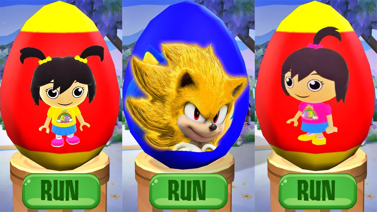 Tag with Ryan vs Sonic Dash - Emma and Kate vs Movie Super Sonic ...