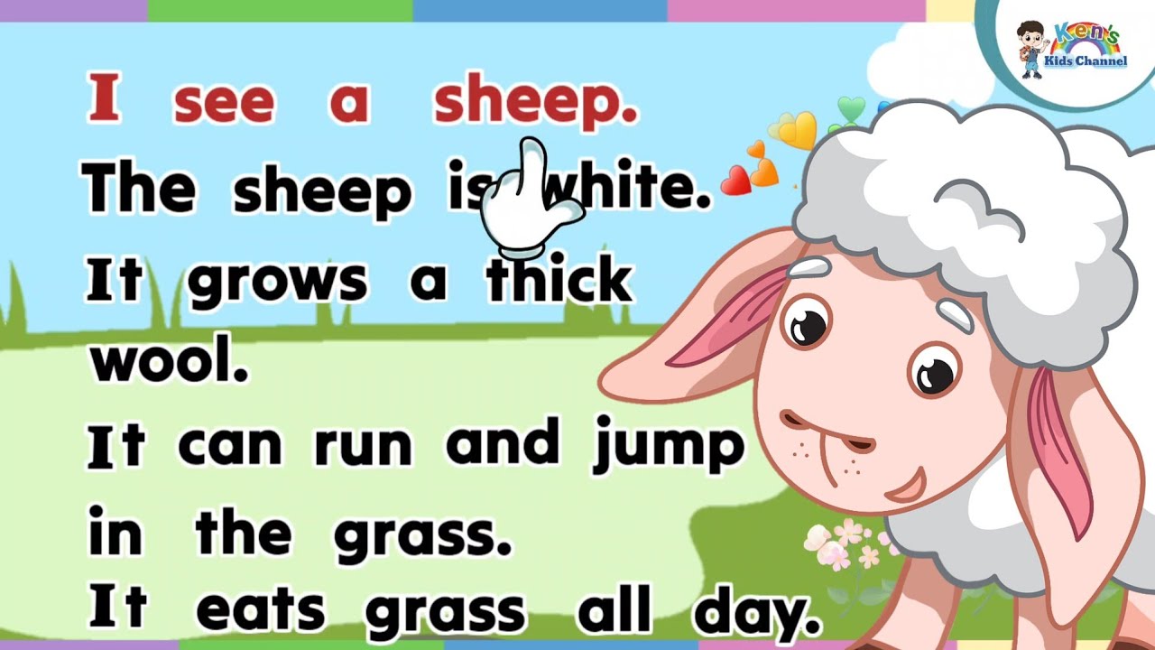 Learn to Read a Story "I See a Sheep" | English Reading Lesson for ...