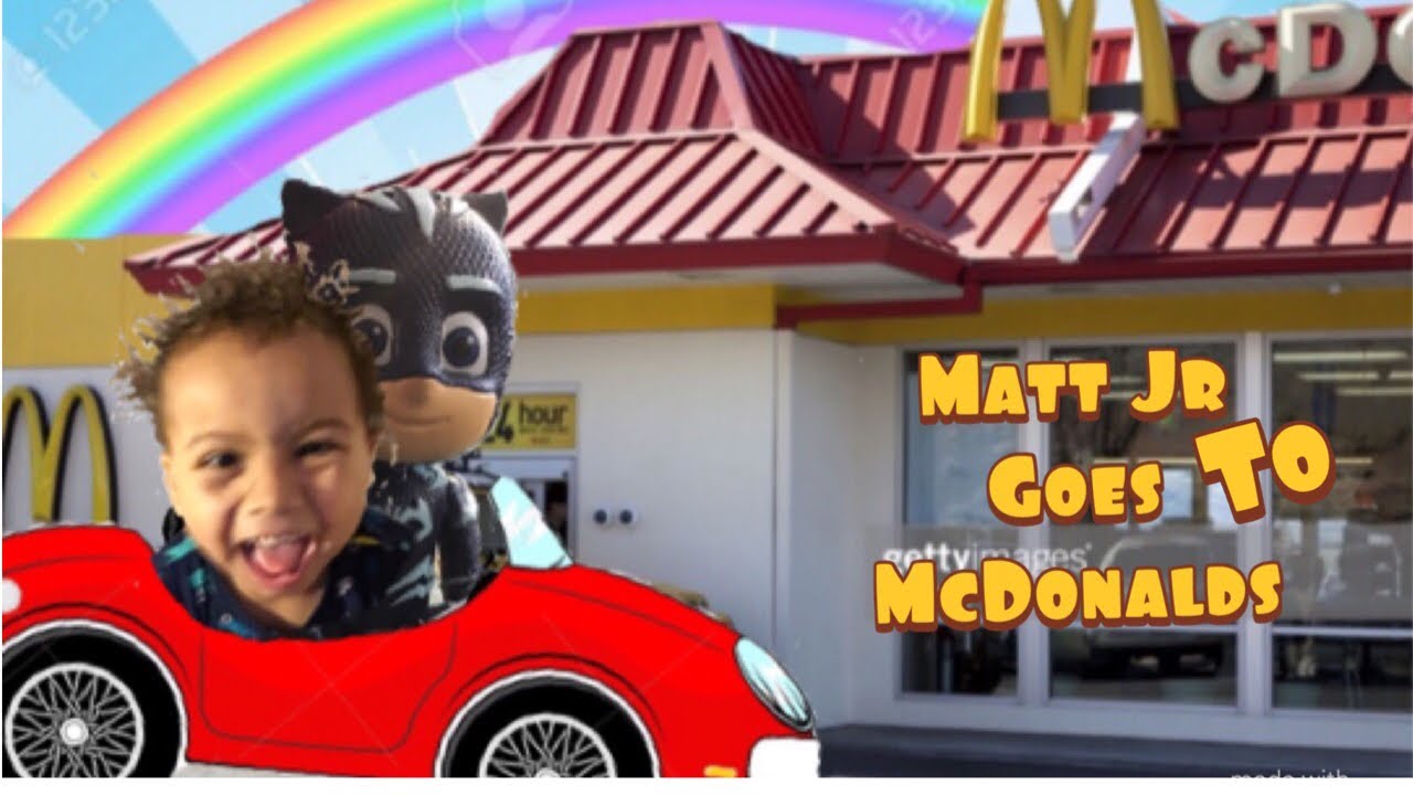 Matt Jr goes to McDonald’s toddler playing and eating - YouTube