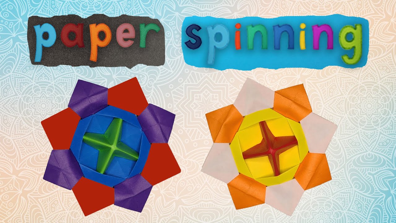 Spinning Top DIY paper whirligig - YouTube