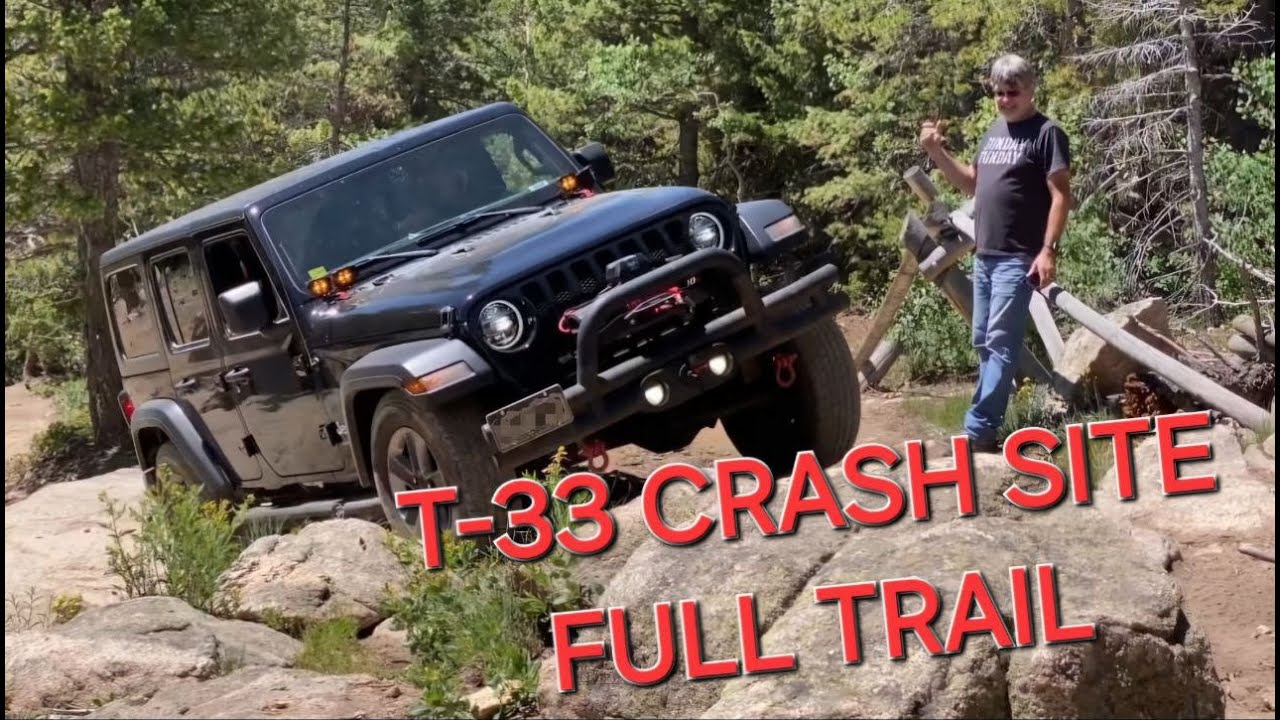 T-33 Crash Site - FULL TRAIL Ride-Along Out & Back In a STOCK JL ...