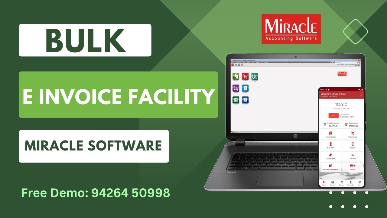 Bulk E Invoice Facility in Miracle Accounting Software - YouTube