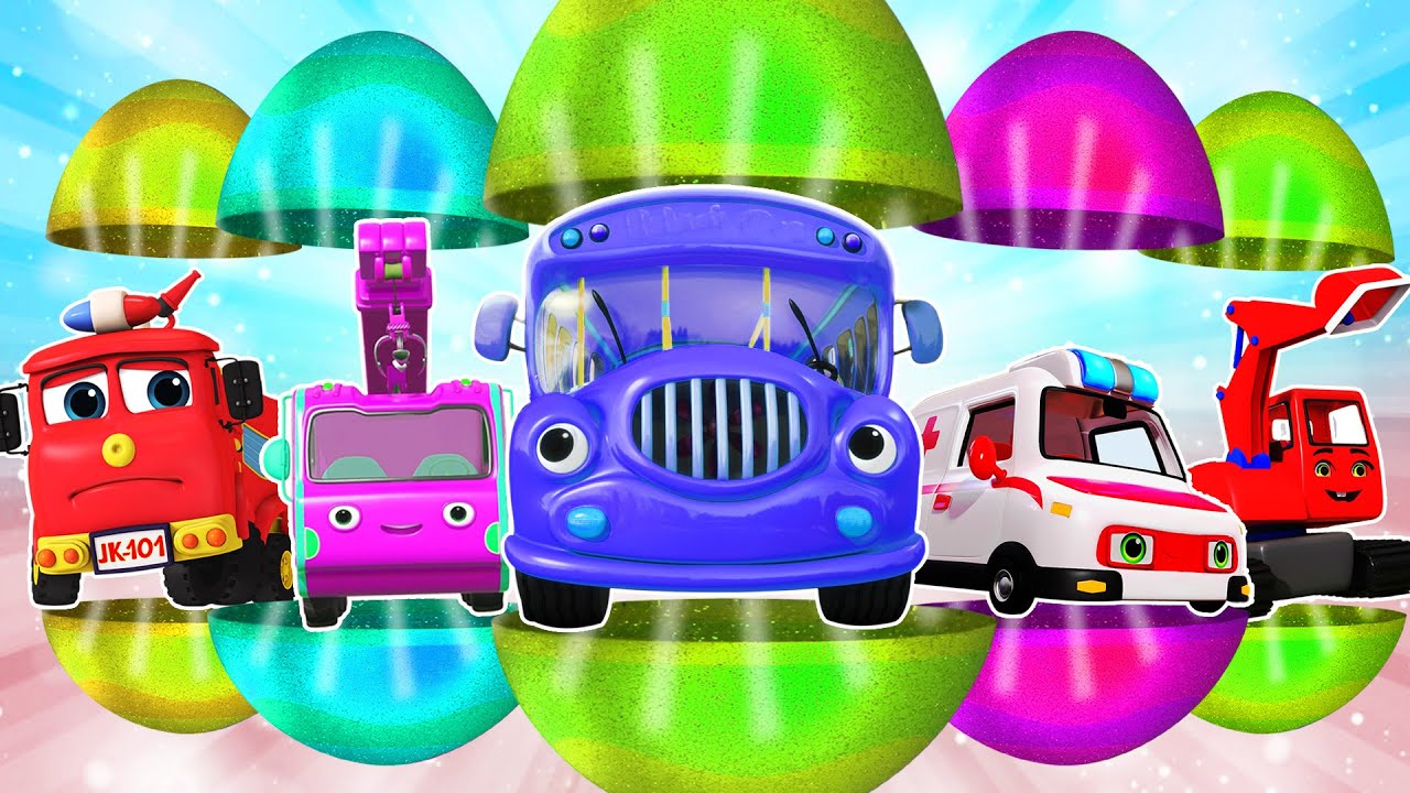 Five Little Cars | Monster Truck Race | Cartoon | Superhero Cars ...