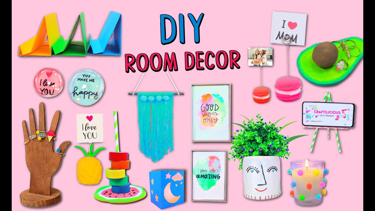 BEST 15 DIY ROOM DECOR CREATIONS - Easy Craft Ideas - DIY Beautiful ...