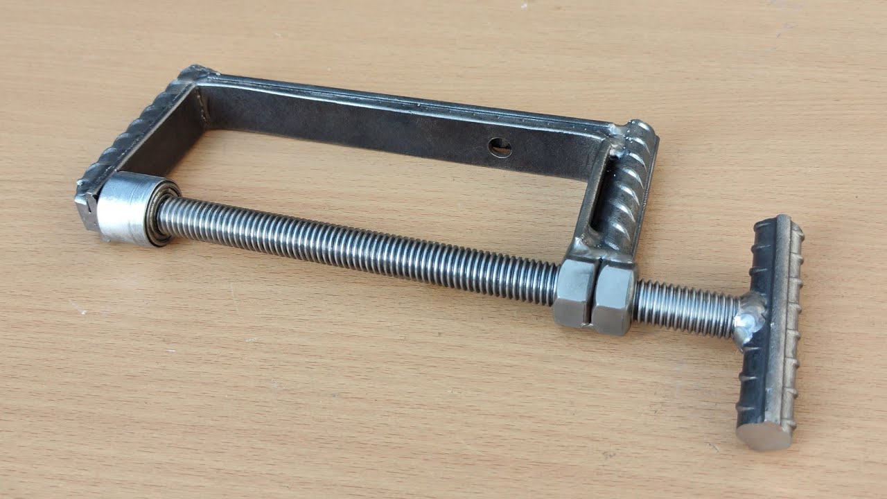 Creative ideas from welders, DIY C clamps from concrete iron - YouTube