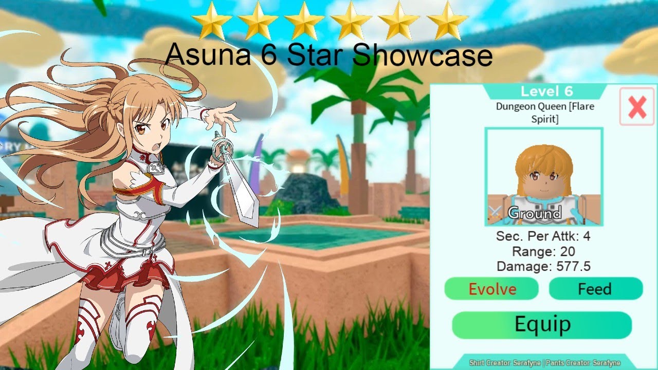 Asuna 6 Star Showcase (All Star Tower Defense) - YouTube