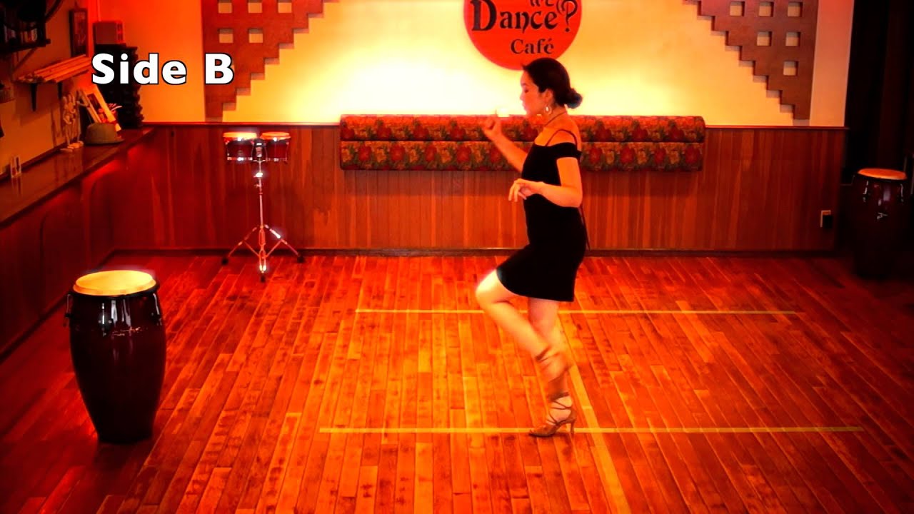 slow salsa beginner basic step take 006 - YouTube
