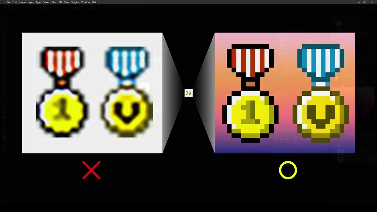 [Photoshop] Bitmap Pixel file Transform - YouTube