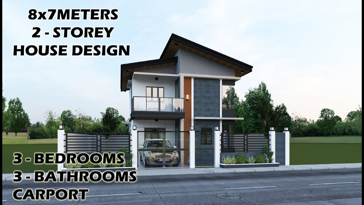 8x7 METER / 2 STOREY HOUSE DESIGN - YouTube
