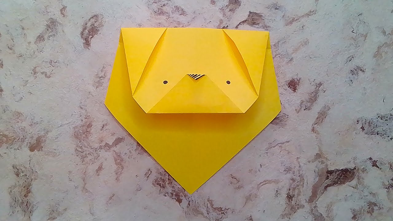 LEÓN de papel FÁCIL | Origami PASO A PASO - YouTube