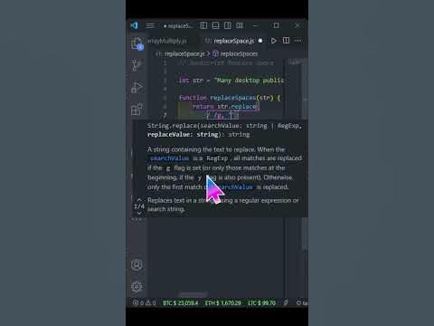 Javascript | Replace Space #shorts - YouTube