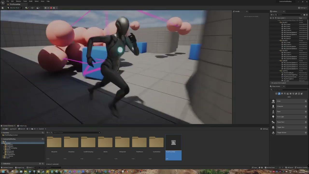 Custom Pathfinding Unreal Engine 5 - Basic Chase - YouTube
