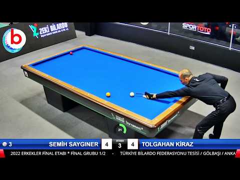 SEMİH SAYGNER Vs TOLGAHAN KİRAZ | SEMİ FINAL I 3 Cushion Billiards Championship ANKARA